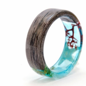 Ocean Resin Ring Mermaid Ring Algae Ring Summer Ring Aquamarine Ring ...