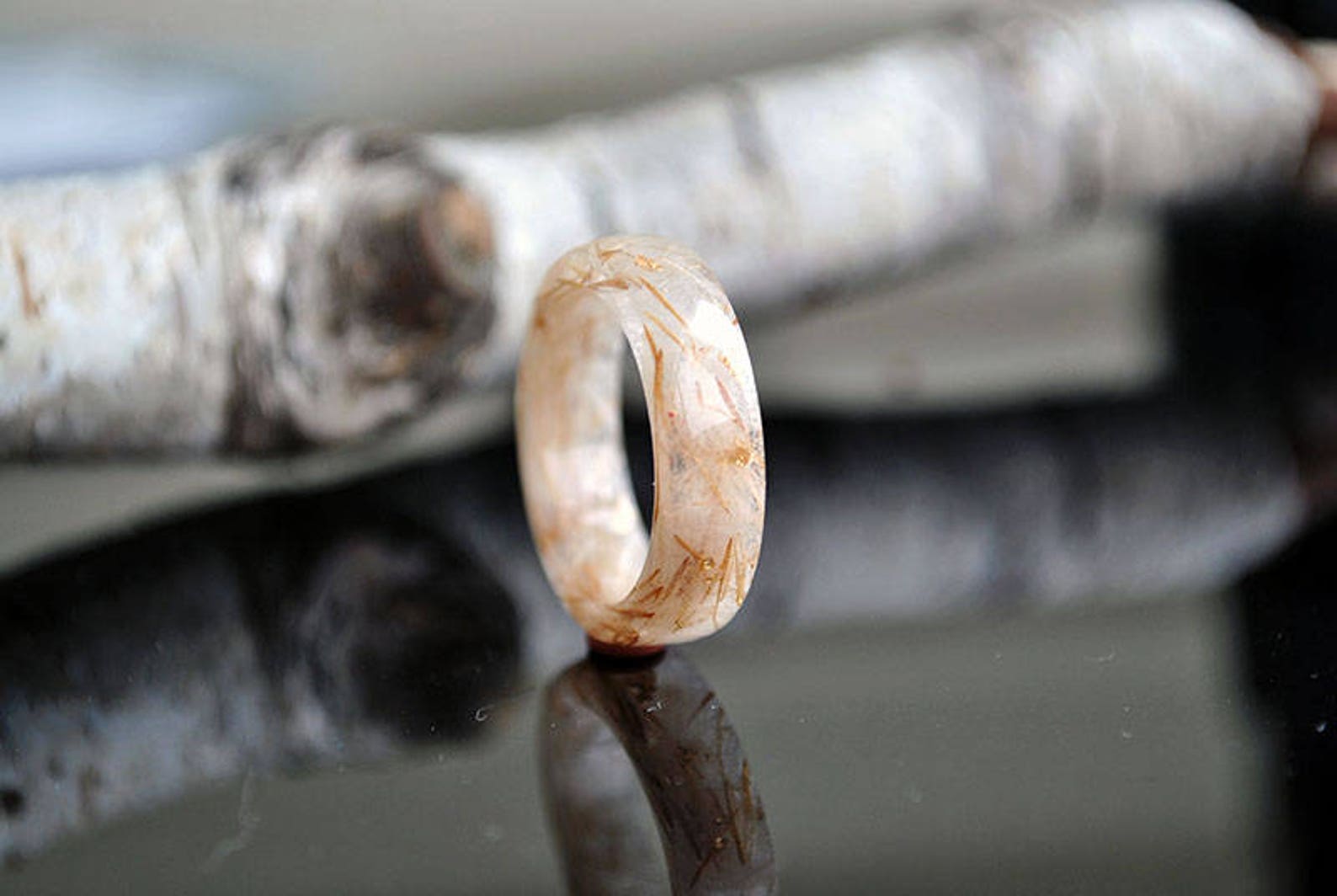 Real dandelion ring Botanical ring Nature inspired engagement | Etsy