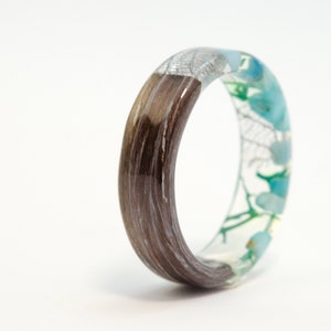 Blue Resin Ring Clear Resin Ring Nature Resin Ring Wood - Etsy