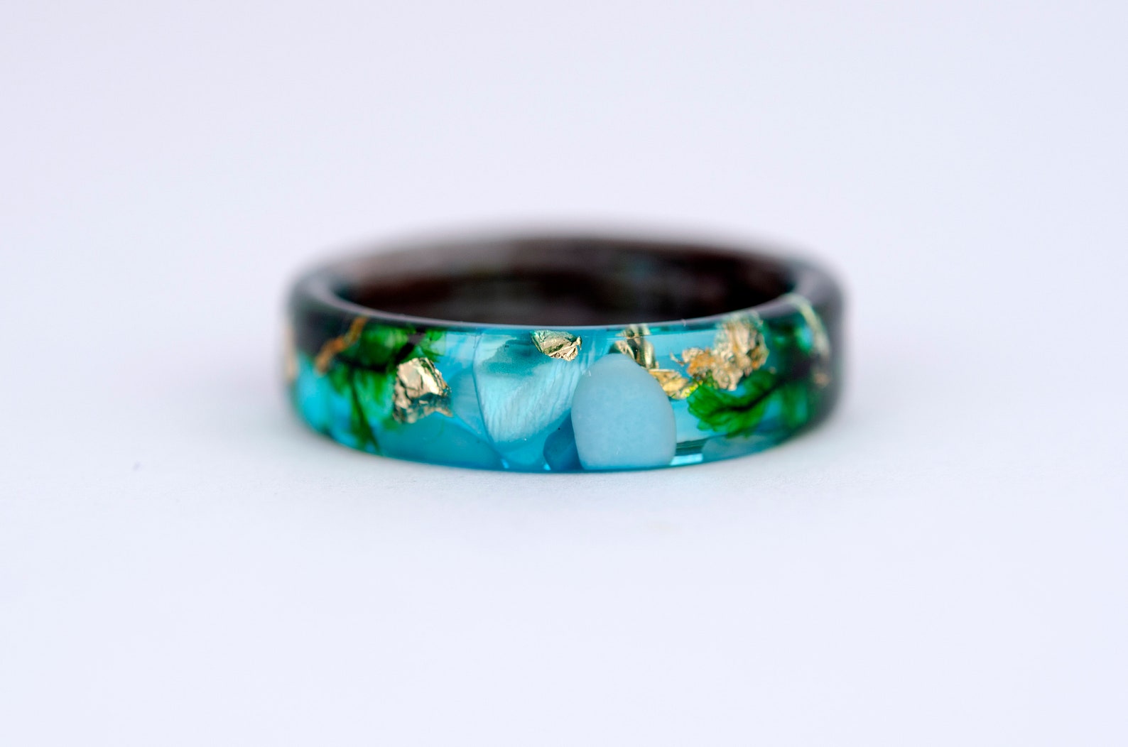 Forest Women Ring Wood Grass Resin Ring Women Nature Unique - Etsy