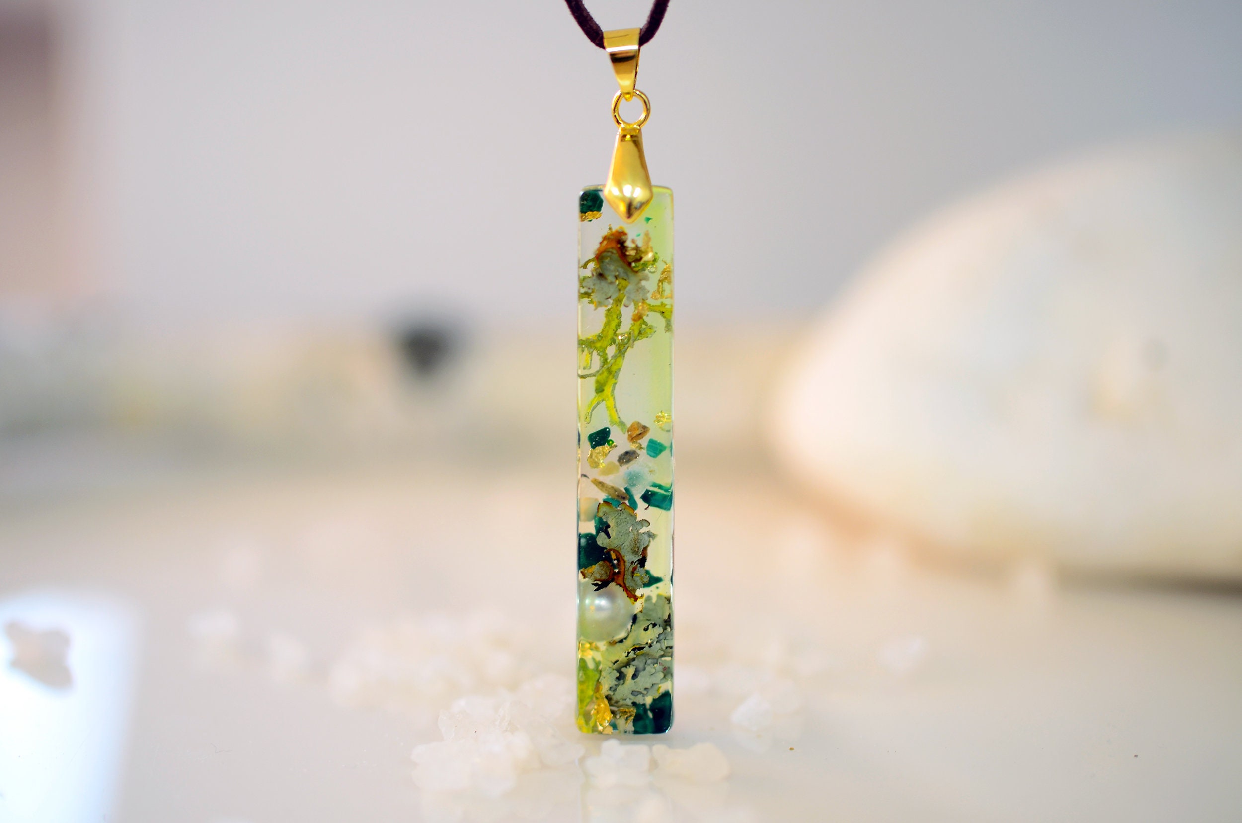 Forest Necklace for Women With Moss and Stones: Jasper - Etsy