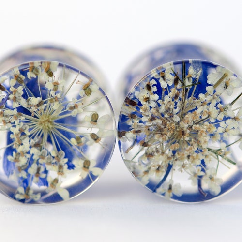 Stone Ear Tunnel Opalite Double Flare Concave Organic Stone | Etsy