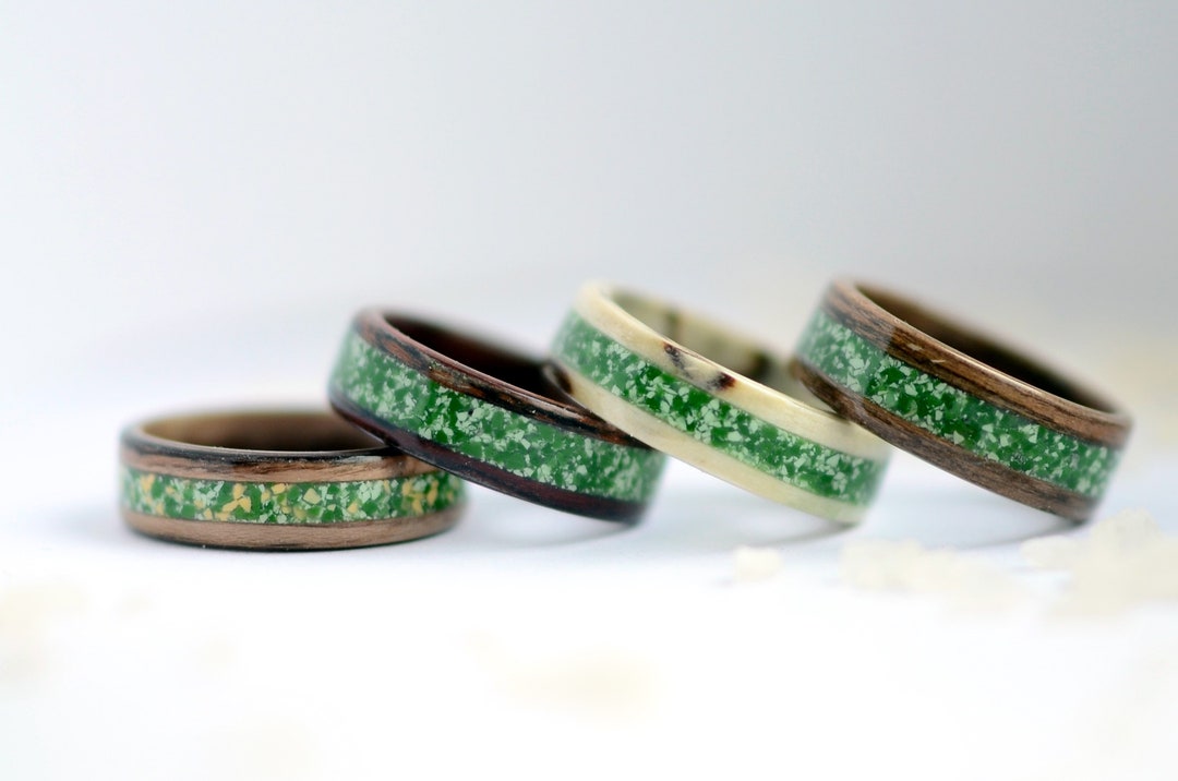 Sandalwood, Walnut Tree. Birch. Oak Wood Inlay With Jade. Wedding Wood ...