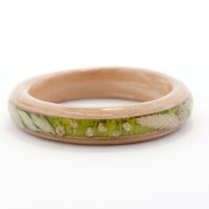 Wood Nature Wedding Rings, Engagement Flower Ring, Light Women Wooden ...