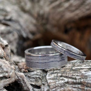 Titanium Ring With Poplar. Men's Titanium Ring With Poplar, Wedding ...