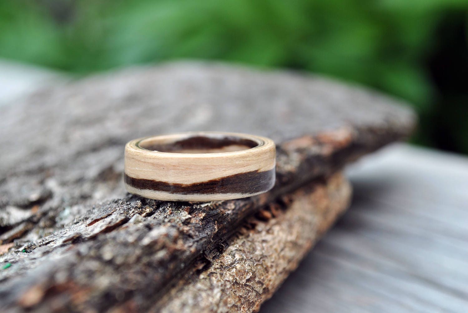 Wooden Ring Minimalist Wooden Rings Wooden Bands Natural Wedding Ring 5 ...