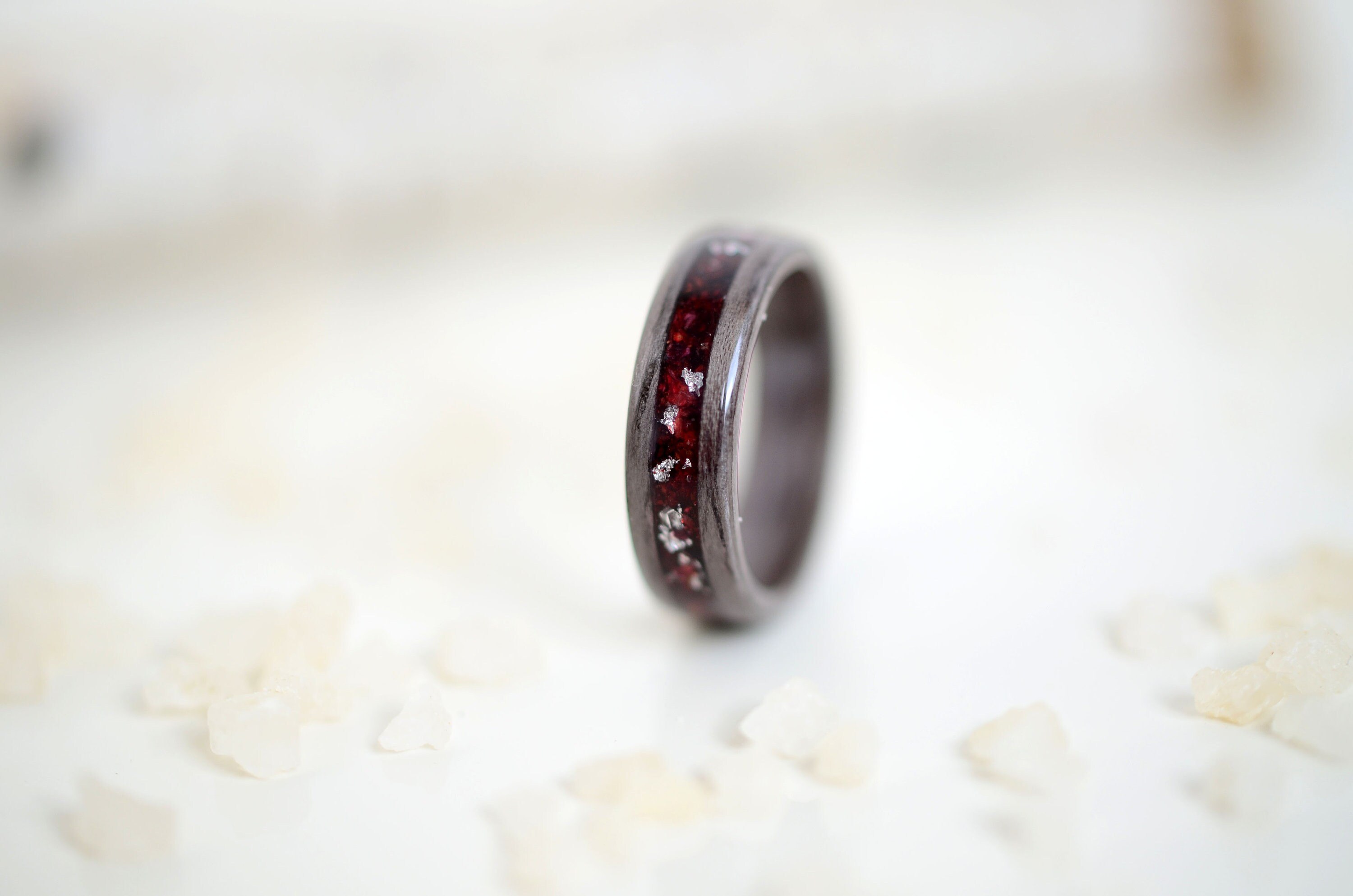 Gray wooden engagement ring Gray Wood Ringwood wedding ring | Etsy