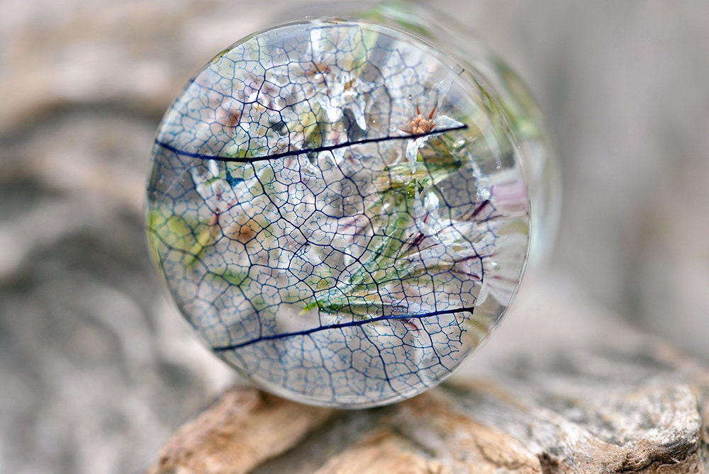 Ear Plugs Real Flower Plugs Resin Plug Earrings Magic Resin | Etsy