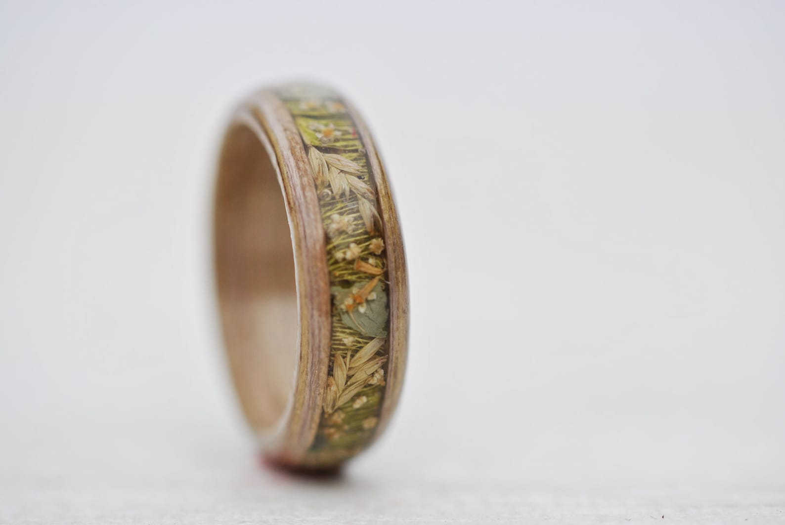 Wood Nature Wedding Rings Engagement Flower Ring Light Women - Etsy