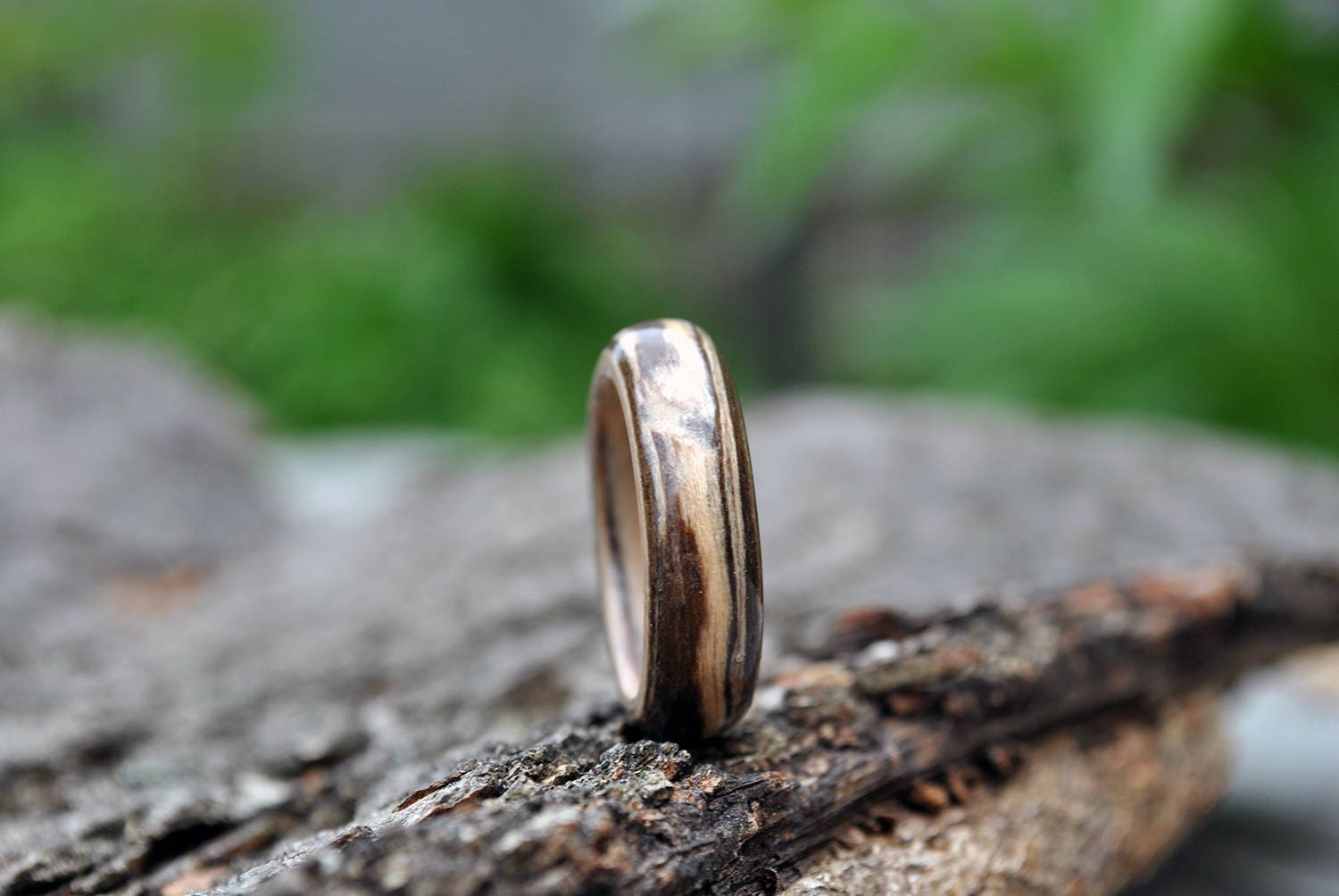 Ebony Wooden Ring Handcrafted Wood Wedding Ring Gift for - Etsy
