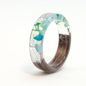 Blue Resin Ring, Clear Resin Ring, Nature Resin Ring, Wood Resin Ring ...