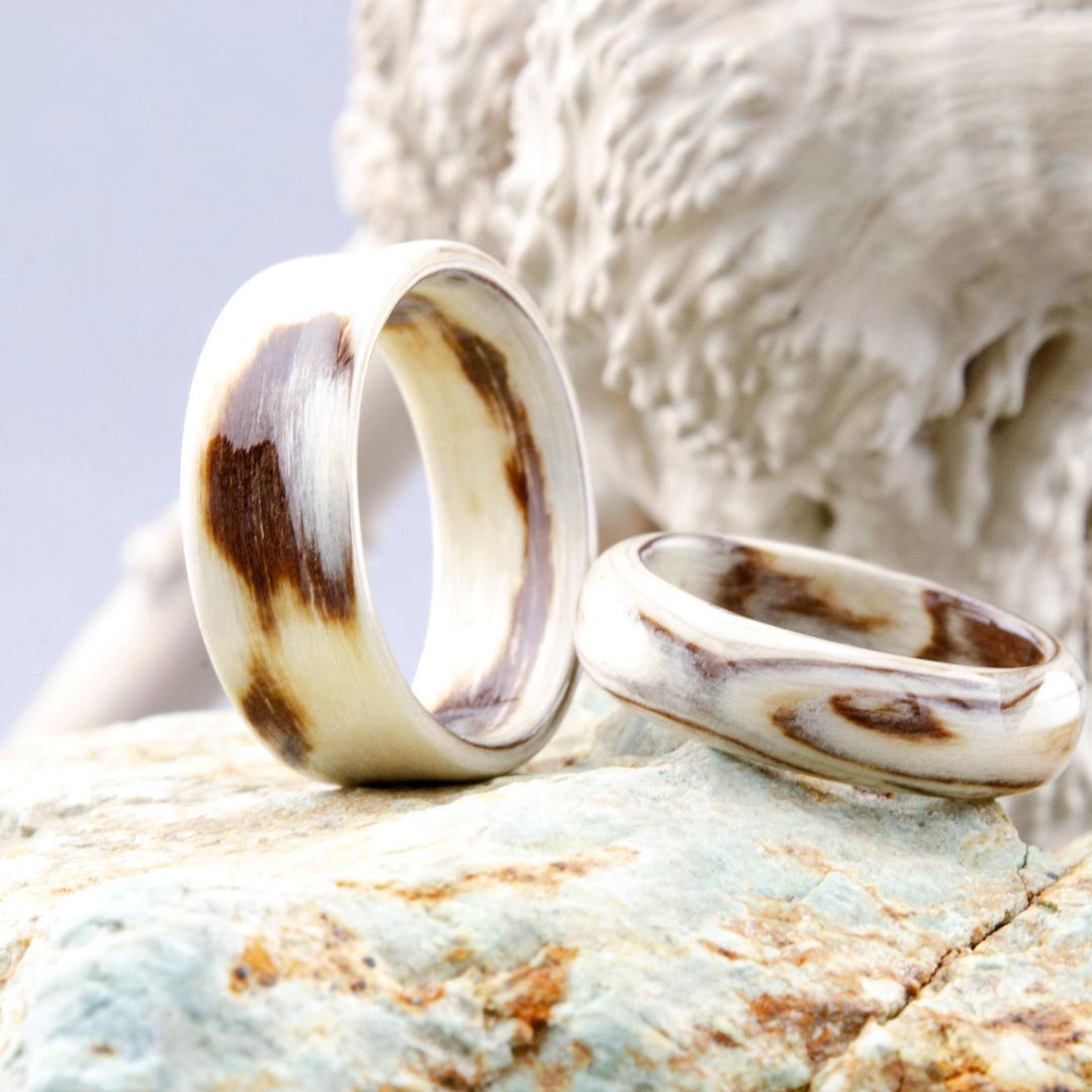 White Wooden Ring, Wooden Ring, Minimalist Wooden Rings, Wooden Bands ...