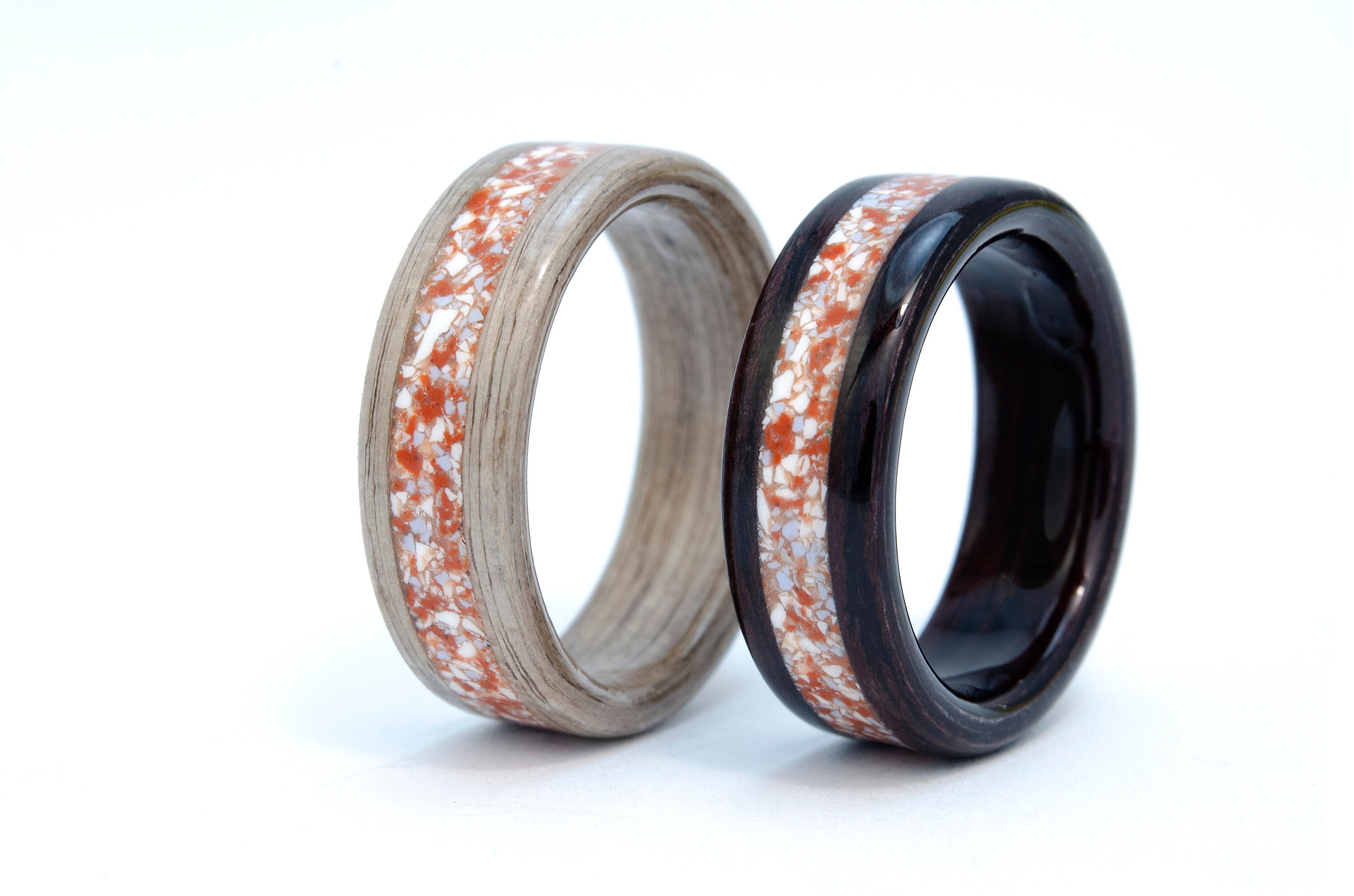 Natural Wood Ring From White Oak and Wenge. Women Fashion. - Etsy