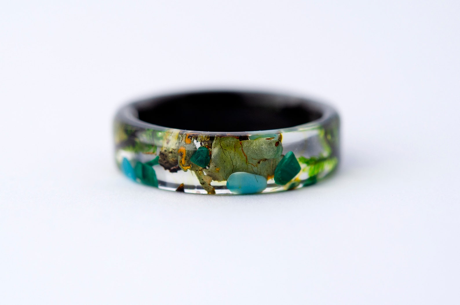 Forest Women Ring Wood Grass Resin Ring Women Nature Unique | Etsy