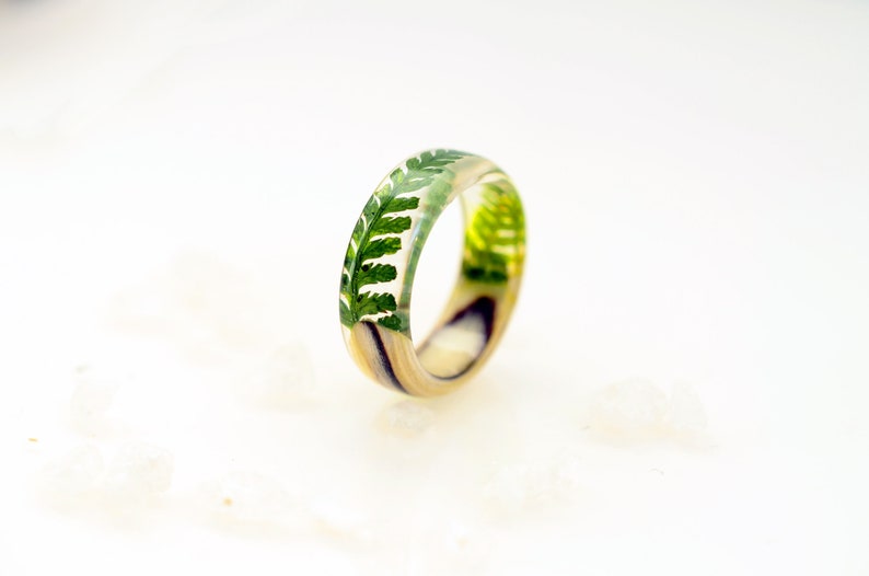Real Fern Resin Ring. Forest Women Ring With Real Fern. Wood - Etsy