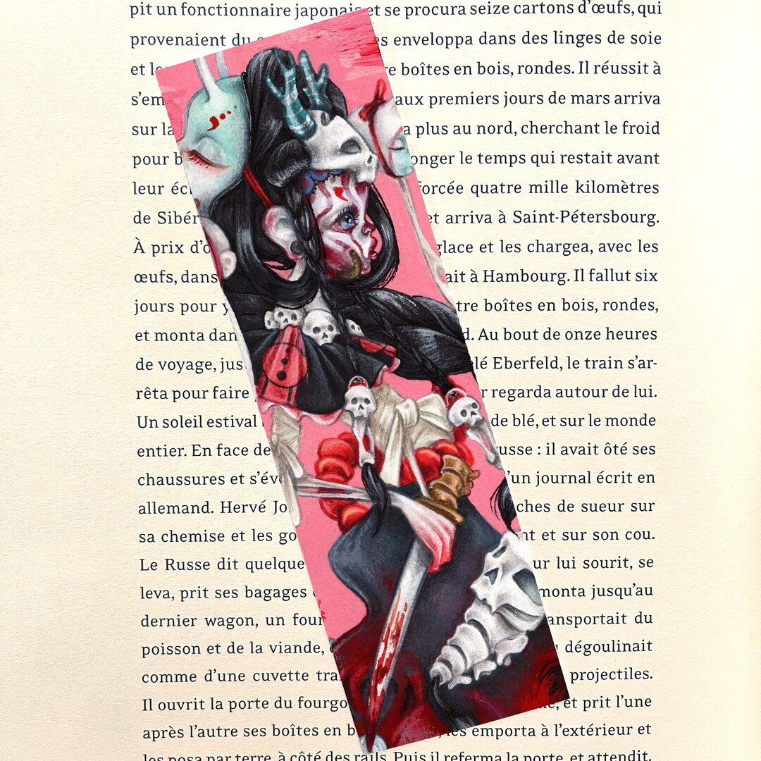 Bookmark Wako Mermaid Pop Surrealism Yokaï Japan Pirate Skull Samurai ...