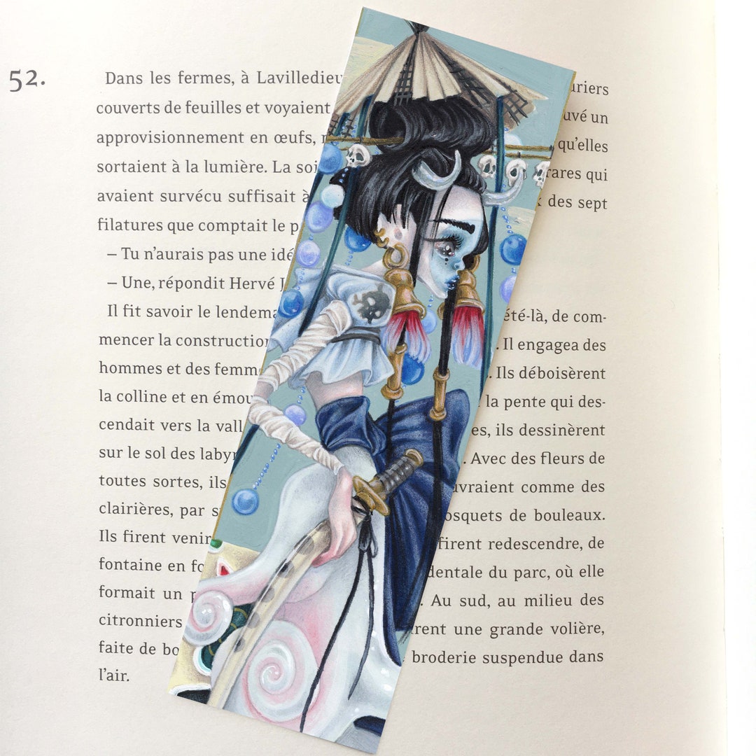Bookmark Wako Mermaid Pop Surrealism Yokaï Japan Pirate Skull Samurai ...