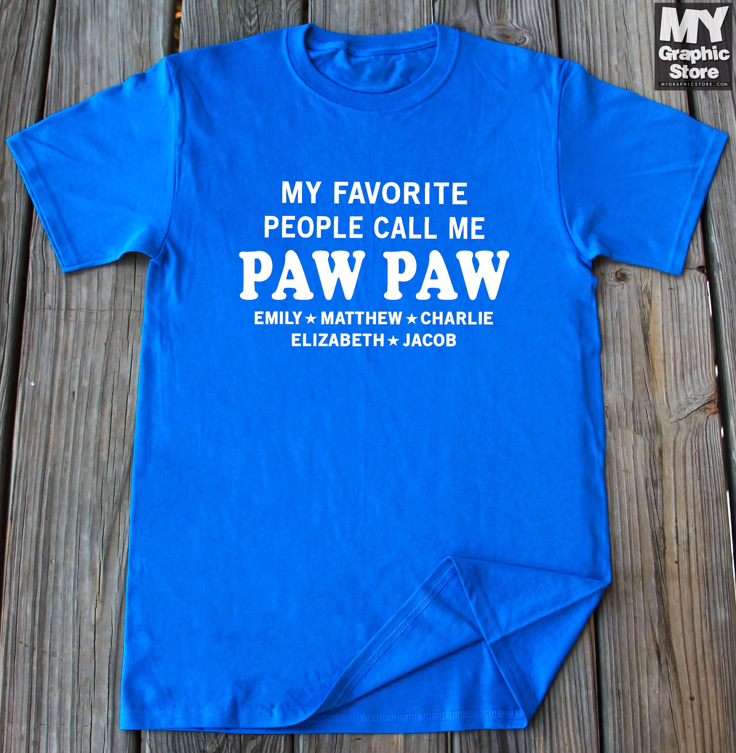 Personalized Paw Paw Shirt Fathers Day Gift Christmas Gift | Etsy