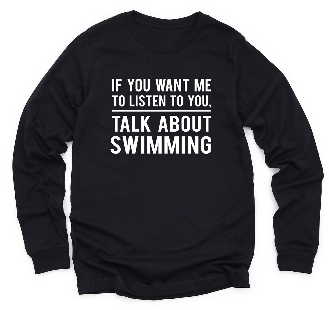 Swimmer Long Sleeve T Shirt Swimming Sweatshirt Swimming Lover Gift ...
