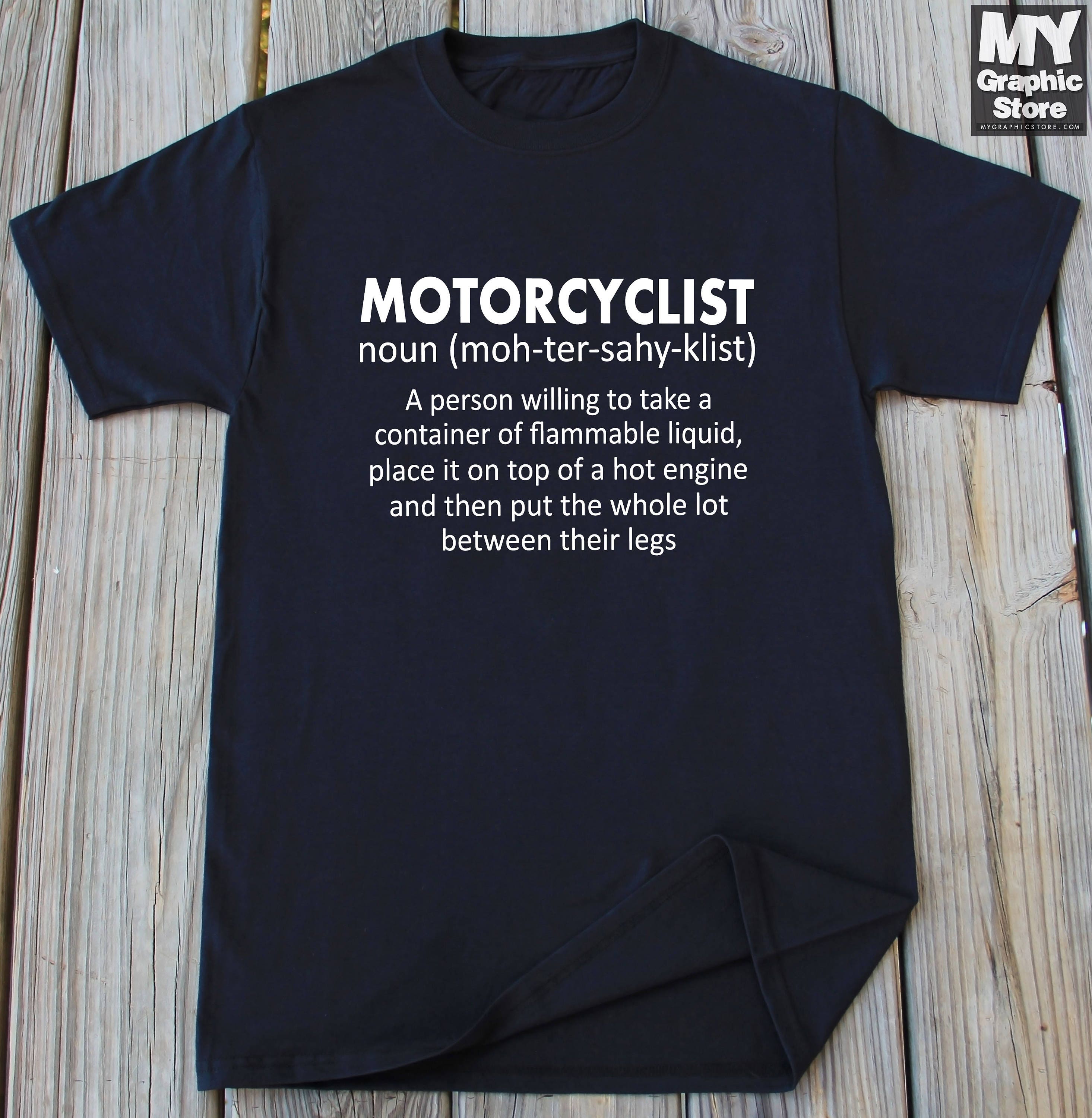 Motorcycle T-shirt Funny Motorcyclist Shirt Gift for Biker - Etsy