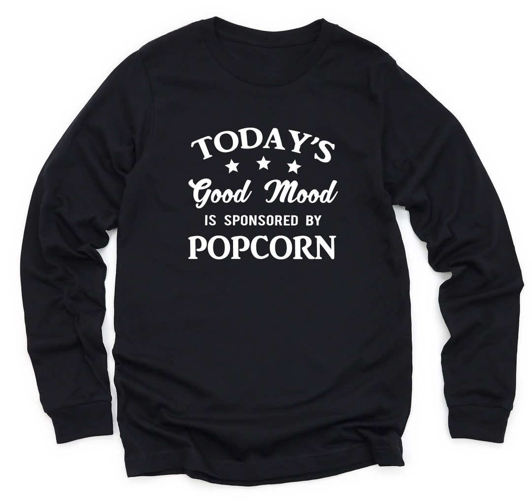 Popcorn Long Sleeve Shirt, Popcorn Sweatshirt, Popcorn Crewneck, Funny ...