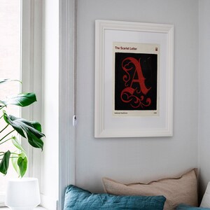 The Scarlet Letter - Medium Literary Book Cover Print, Bookish Gift ...