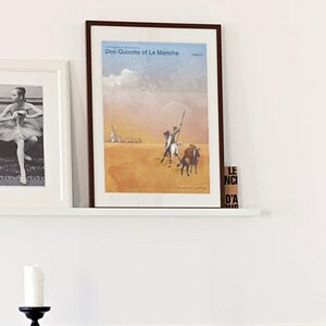 Cervantes Don Quixote - Medium Literary Book Cover Poster, Literary ...