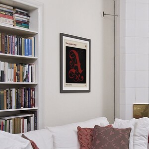 The Scarlet Letter - Large Literary Book Cover Print, Bookish Gift ...