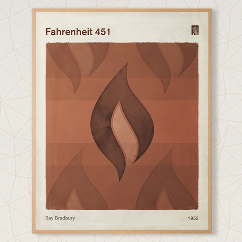 Book Cover Posters Fahrenheit 451 - Etsy