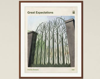 Great Expectations Charles Dickens Book Cover Poster Large | Etsy