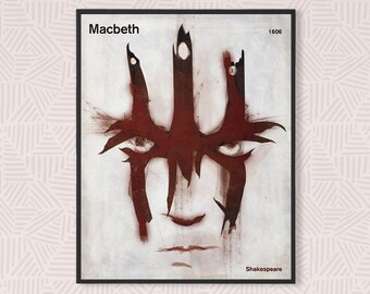 Macbeth Print William Shakespeare Inspired Poster Tragedy - Etsy