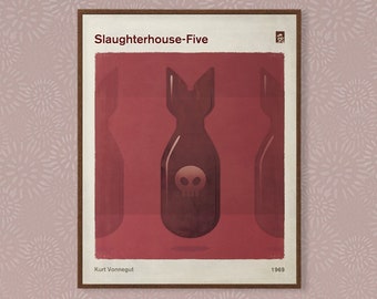 Kurt Vonnegut Slaughterhouse-five Large Book Cover Poster | Etsy
