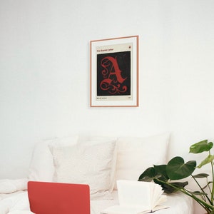 The Scarlet Letter - Medium Literary Book Cover Print, Bookish Gift ...