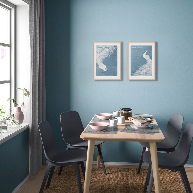 Jane Austen Duo Medium Book Cover Posters Literary Art | Etsy