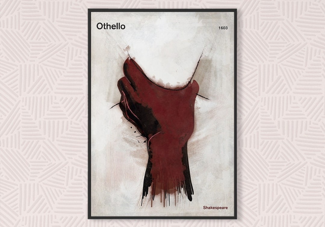 Othello, Shakespeare - Theater Poster Large, Literary Gift, Book Cover ...
