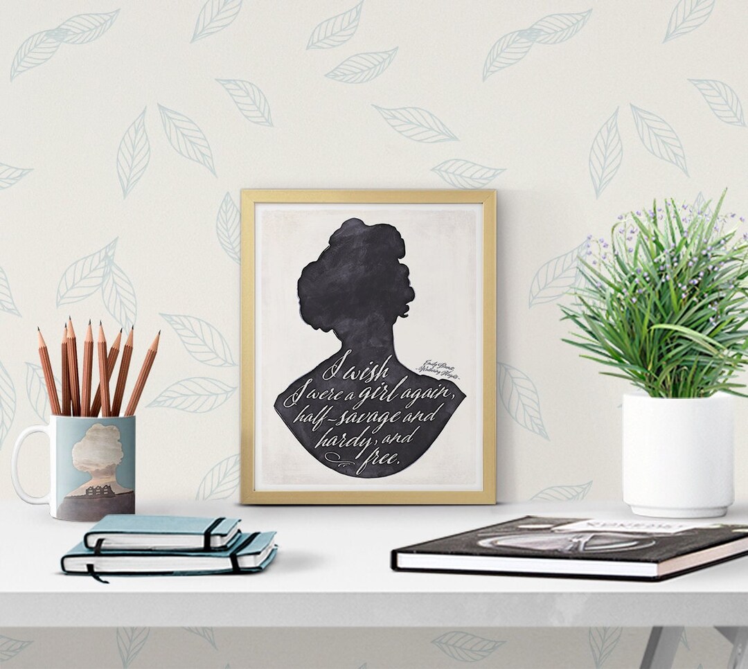 Emily Brontë Wuthering Heights - Literary Quote Small Poster ...