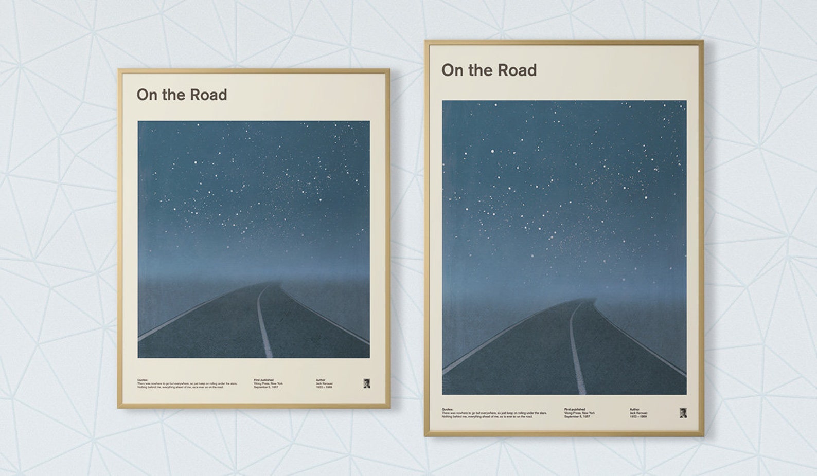 Jack Kerouac "on the Road" - Large Literary Poster, Literary Gift ...