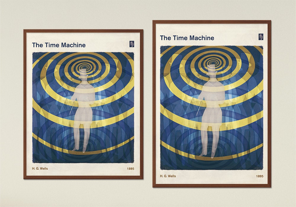 The Time Machine H. G. Wells Literature Book Cover Poster | Etsy