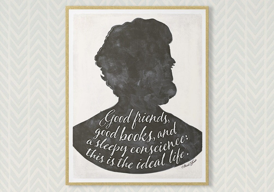 Mark Twain "books" - Medium Literary Quote Print, Reading Poster ...