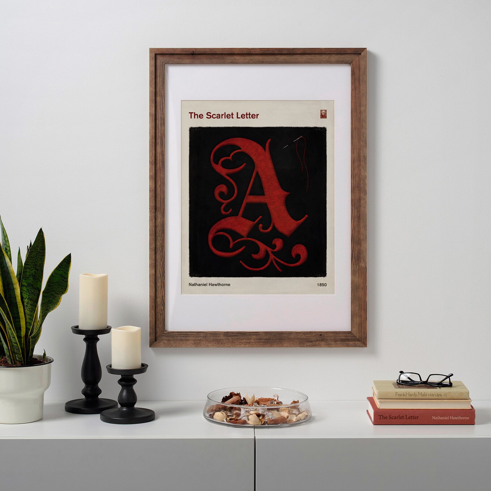 The Scarlet Letter Large Literary Book Cover Print Bookish - Etsy