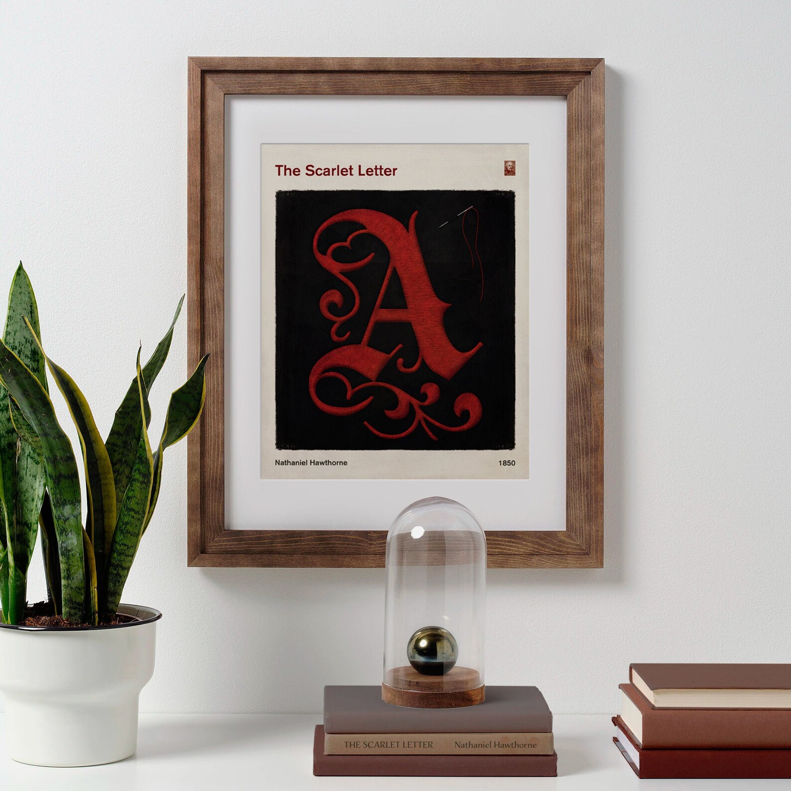 The Scarlet Letter Medium Literary Book Cover Print Bookish | Etsy