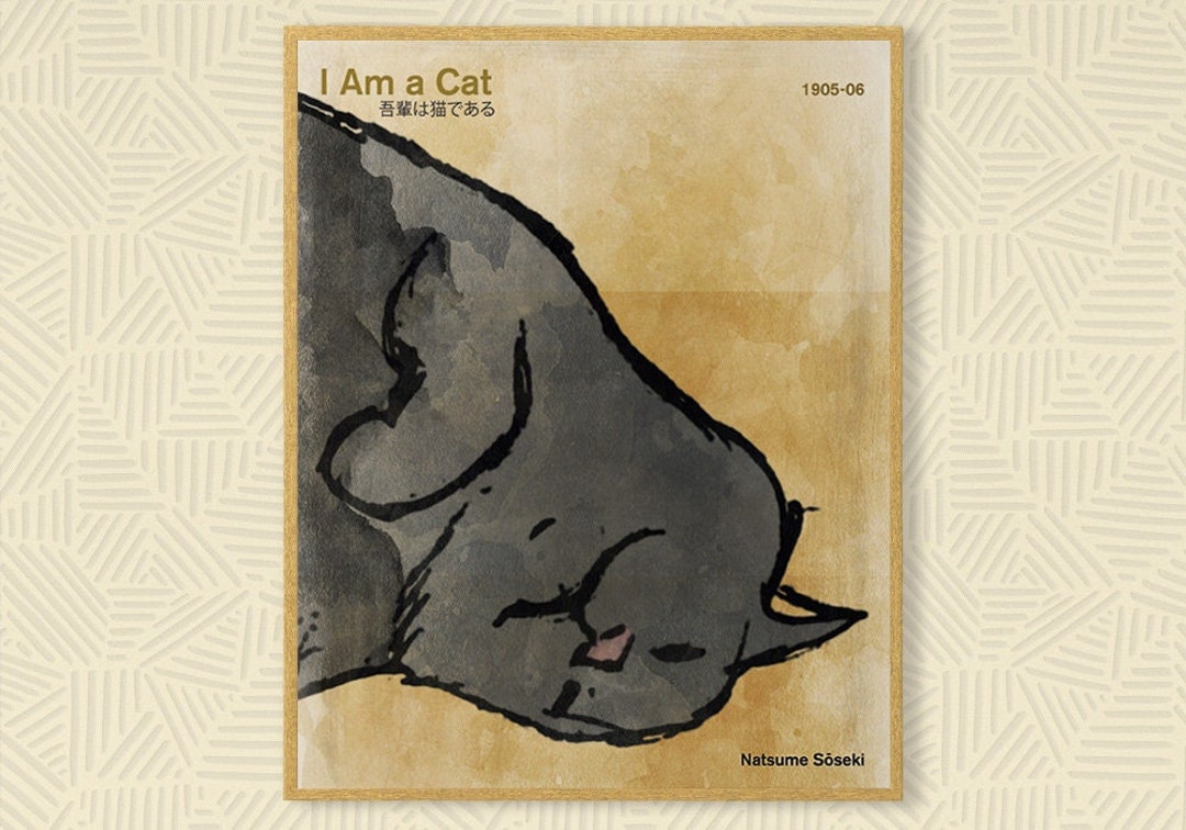 I Am a Cat - Literature Poster Medium, Literary Gift, Illustration ...