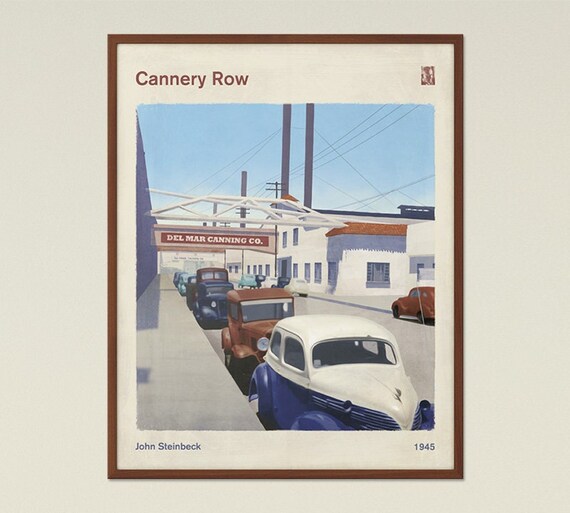 Cannery Row John Steinbeck Literary Book Cover Poster | Etsy