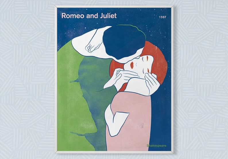 Romeo and Juliet, Shakespeare - Medium Literary Poster, Literary Gift ...