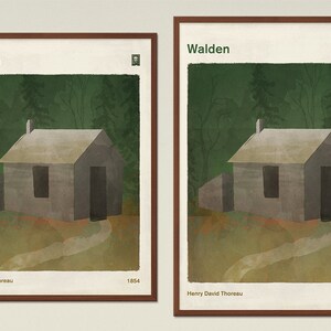 Thoreau Walden Medium literary book cover | Etsy