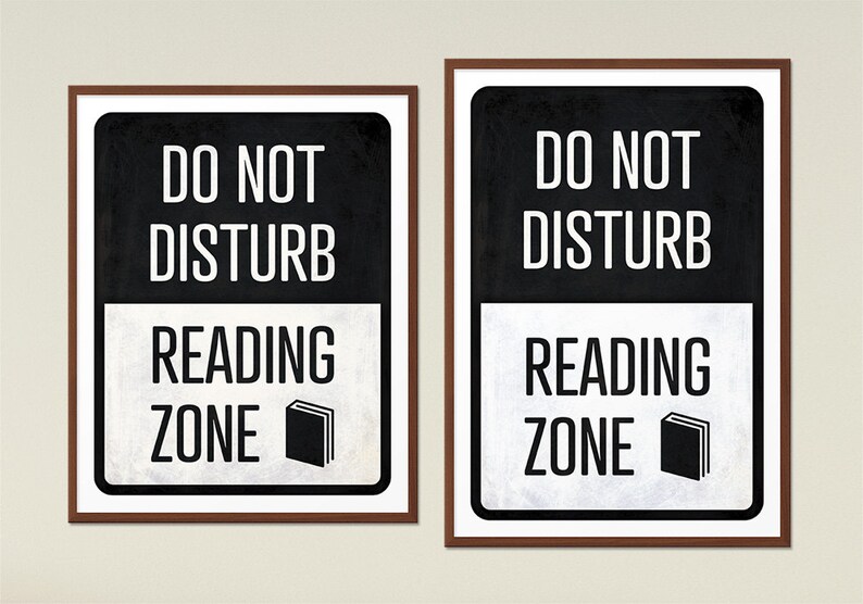 Do Not Disturb, Reading Zone - Book Lover Gift, Bookworm, Bibliophile ...