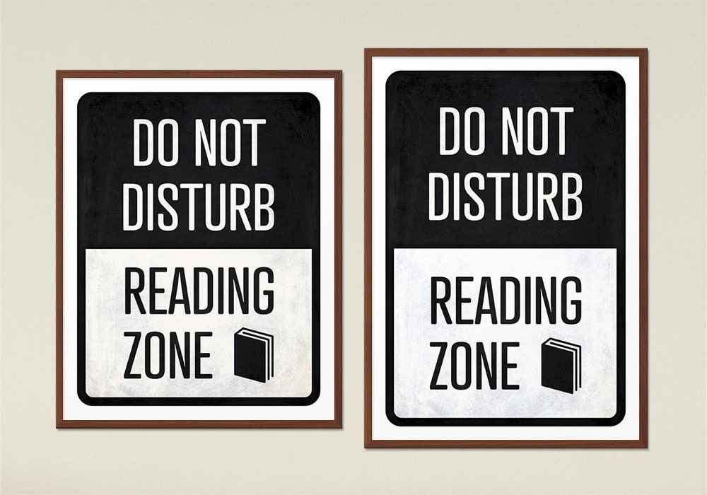 Do Not Disturb, Reading Zone - Book Lover Gift, Bookworm, Bibliophile ...