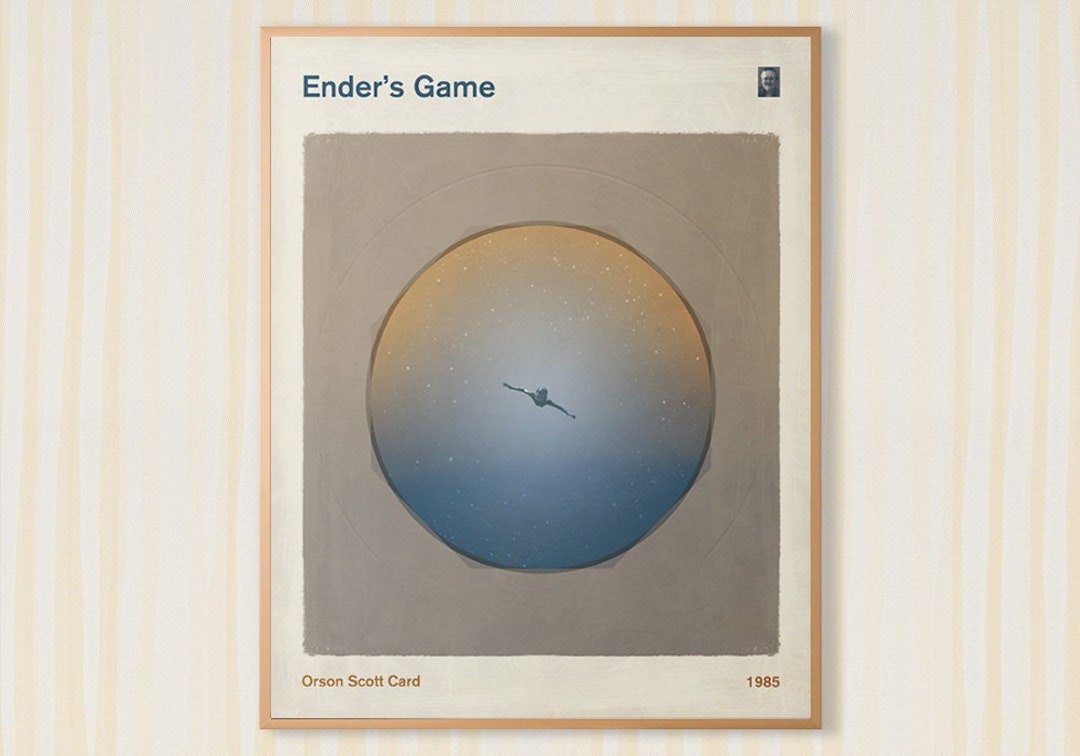 Ender's Game, Literary Book Cover Art Poster Medium, Book Lover Gift ...