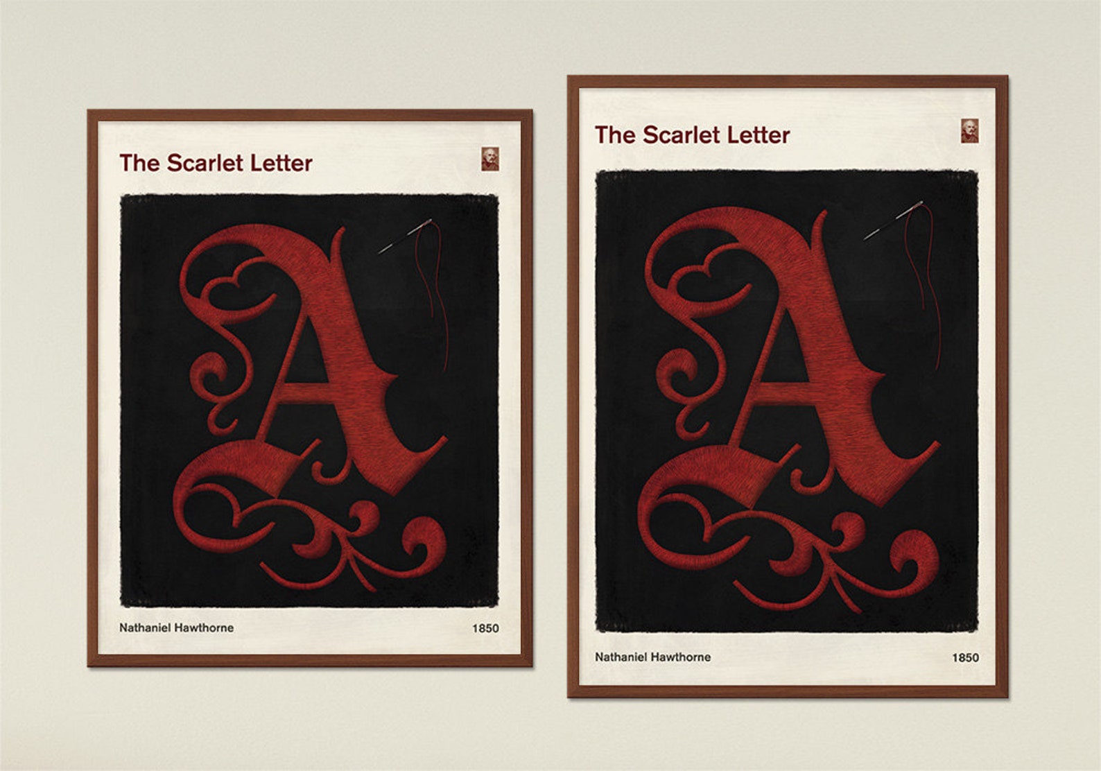 The Scarlet Letter Large Literary Book Cover Print Bookish - Etsy