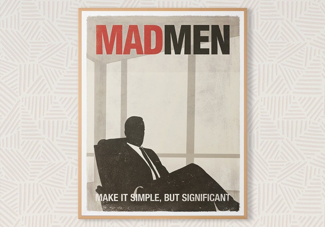 Mad Men TV Show Inspired Poster Medium, Don Draper, Printable ...